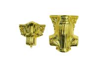 China Glossy Finish Coffin Corner Moulding with Carved Floral Texture for sale