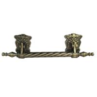 China Funeral Swing Coffin Handles With Short Tube , Pale Gold H9023  Casket Handle Hardware for sale