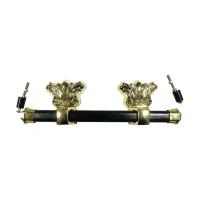 China Ornate Engraved Gold Casket Swing Handle Funeral Casket Hardware Fitting  for sale