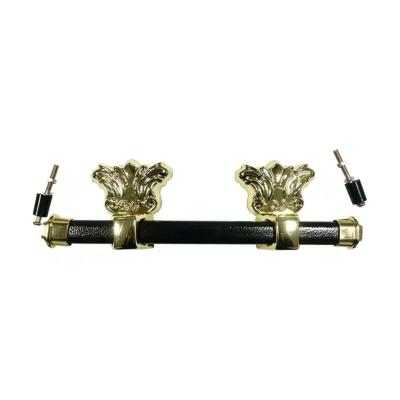 China Ornate Engraved Gold Casket Swing Handle Funeral Casket Hardware Fitting  for sale