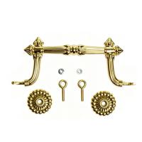 China H9011 Europe Style Golden Plastic Outside Metal Casket Hardware for sale