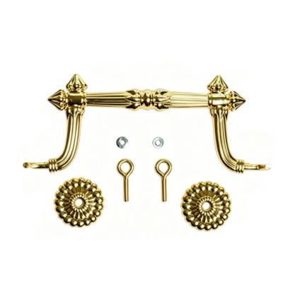 China H9011 Europe Style Golden Plastic Outside Metal Casket Hardware for sale