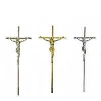 China Casket Surface Decoration Funeral Crucifix 37 × 13.7 Cm Gold Jesus Casket Cross for sale