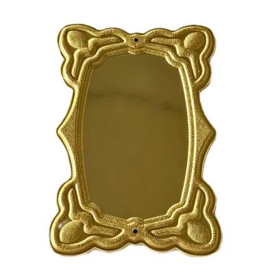 China Vintage Curly Ornament Frame Casket Name Plate Coffin Accessories Funeral Hardware Decorative Supplies for sale