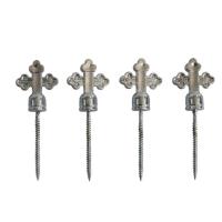China PP And Iron Funeral Coffin Screw 5# Casket Decoration Gold Cross Shaped for sale