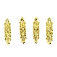 China Long Vertical Floral Carved Electroplated Plastic Bracket Of Funeral Coffin Decoration Hardware Suppliers for sale