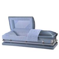 China Dignified Farewell Steel Casket Box Decorable For Funeral Arrangements for sale
