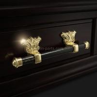 China Ornate Engraved Gold Casket Swing Handle Funeral Casket Hardware Fitting  for sale