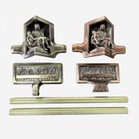 China Antique Finish Zinc Alloy Casket Corner Ornament, Religious Relief Funeral Hardware for sale
