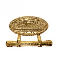 China Gold Plated Plastic Casket Swing Bar Handle With The Last Supper Embossed Panel Funeral Casket Hardware for sale