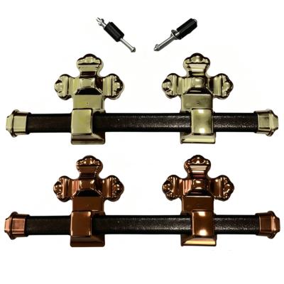 China CH‑07 Casket Plastic Swing Bar Handle Funeral Fittings Multi‑Color Electroplated Finish for sale