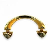 China Gold Zinc Alloy U Shape Metal Bag Handle TX-F03, Decorative Arch Hardware Replacement Pull Handle for sale