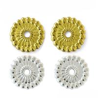 China Gold Silver Tone Embossed Flower Plastic Decorative Disc Spacers, Casket Coffin Ornamental Fitting Accessories for sale