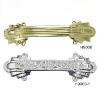 China ABS PP Plastic Casket Handle H9006-F, Ornate Swirl Pattern Coffin Hardware, Gold & Silver Plated Funeral Coffin Pull Handle for sale
