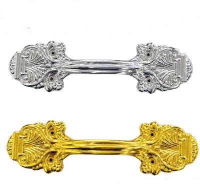 China Floral Carved Plastic Coffin Handle, Gold Silver Plated Casket Hardware Fitting for sale