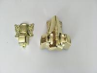 China Funeral Furniture Coffins And Caskets Accessories Gold Corner With PP Plastic for sale