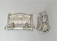 China Customized Parts Of A Casket Casket Swing Bar Handle Funeral Polished Sliver Color for sale