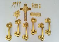 China Plastic Funeral Coffin Handles African Style H9002 Set Customized In Gold Color for sale