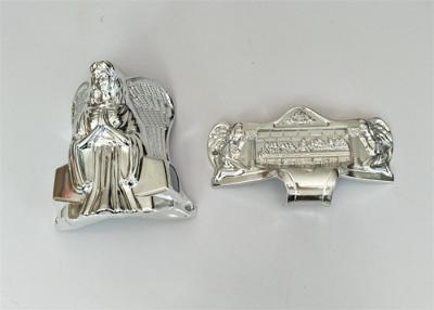 China Silver Coffin Ornaments / Funeral Accessories Polished Plating Surface for sale