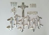 China Funeral Decoration Plastic Coffin Handles Sets Gold , Silver And Copper Color for sale