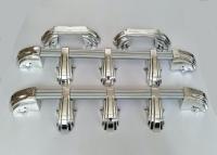 China Gold Coffin Fittings Casket Corner Ornamental Plastic Material With Iron Steel Bars for sale