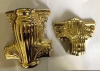 China Glossy Finish Coffin Corner Moulding with Carved Floral Texture for sale