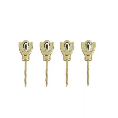 China Casket Fastening Metal Bottom Coffin Fittings Silver Painting for sale