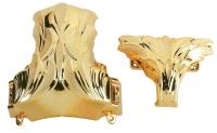 China Gold Plastic Casket Accessories American Style Funeral Coffin Fittings for sale