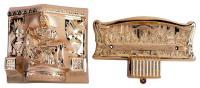 China Copper Silver Casket Accessories With Praying Hands Casket Hardware for sale