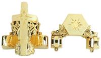 China Copper Silver Casket Accessories With Praying Hands Casket Hardware for sale