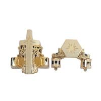 China Gold Plastic Material Casket Hardware Kit Coffin Corners Model 12 for sale