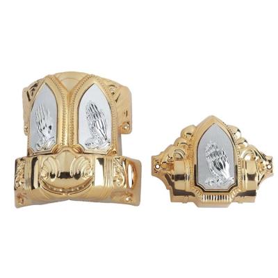 China Copper Silver Casket Accessories With Praying Hands Casket Hardware for sale