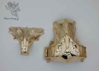 China Plastic Material Casket Hardware Coffin Corners Gold Color for sale