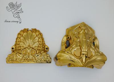 China Embroidered Panel Casket Hardware Kit Gold Plastic Material for sale
