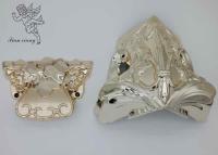 China Adult Use Casket Ornaments Hardware Silver Lightweight for sale
