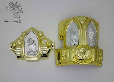 China PP Virgin Casket Accessories Copper And Silver With Praying Hands for sale