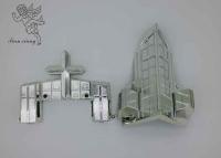 China Silver Color Coffin Corners Casket Accessories Plastic Material for sale