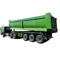 China Heavy Duty 3 Axles 25cbm 30 Ton End Dump Semi Trailer for Bulk Cargo Transport for sale