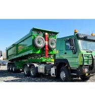 China Heavy Duty 3 Axles 25cbm 30 Ton End Dump Semi Trailer for Bulk Cargo Transport for sale