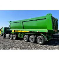 China Heavy Duty 3 Axles 25cbm 30 Ton End Dump Semi Trailer for Bulk Cargo Transport for sale