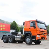 China Sinotruk Howo 6x4 Tractor Truck 371HP 420HP Used Euro 2 Manual Dump Body 10cbm for sale