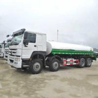 China Used Sinotruk Howo 20000L Water Tank Truck 2 Axle 12R22.5 Tires for sale