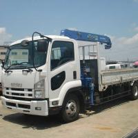 China Used ISUZU Crane Truck 4x2 Flat Body Good Condition Japan Export for sale