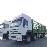 China New and Used Howo 12 Wheels Van Stake Cargo Truck 11000x2500x3800mm 371hp For Sale for sale