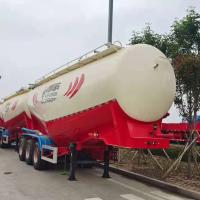 China Used Powder and Grain Material Semi Trailer 60-70cbm 40-50ton Capacity for sale