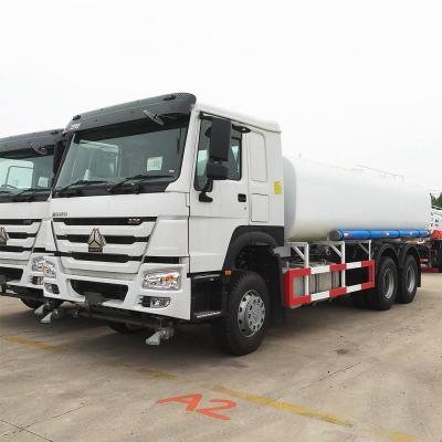 China Howo 6x4 20000 Liter Water Spray Bowser Tank Truck Used Euro 2 Carbon Steel for sale