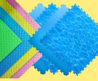China 2cm Orange Black Non Toxic Playground Mat Ocean Themed For Indoor Kids Playground for sale