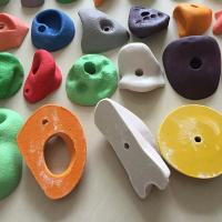 China Yellow Red CE Fiberglass Rock Climbing Holds For Professional Climbing Panel for sale