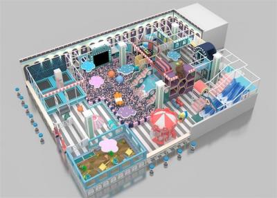 China Custom Space Indoor Play Equipment Kids Soft Play With High Level Slide for sale