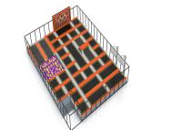 China Indoor Jump Zone Trampoline Customized Space With Big Foam Pit for sale